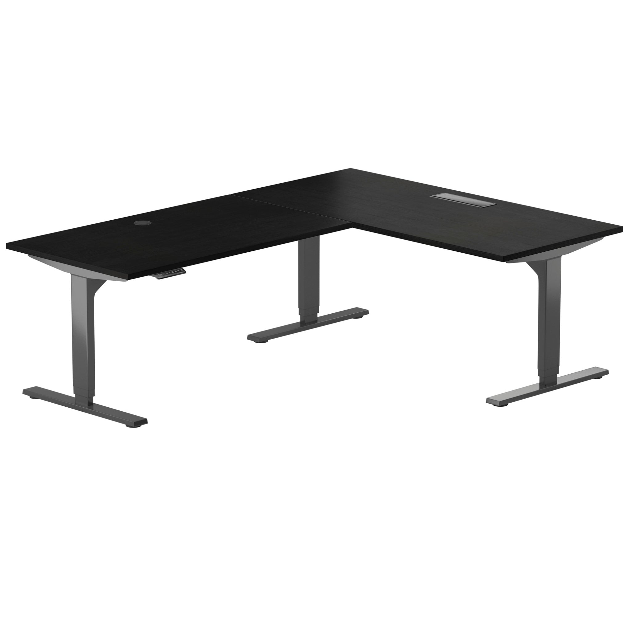 Curved Corner Standing Desk - Corner Ryzer - L-shaped Desk by ...