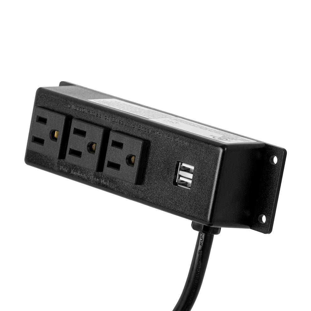 Under Desk Power Strip with USB Ports – Progressive Desk - Canada