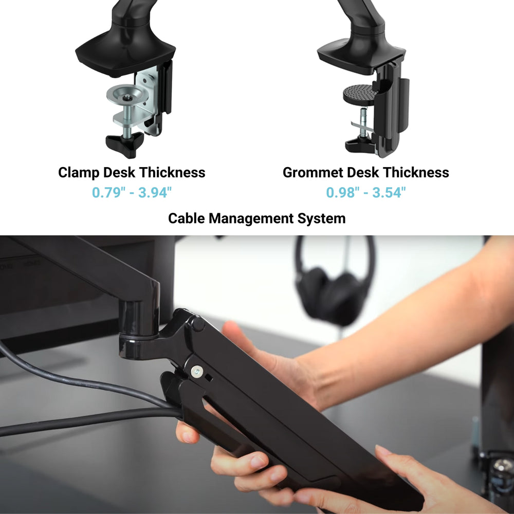 Single Gas Spring Arm Monitor Stand For Standing Desks – Progressive ...