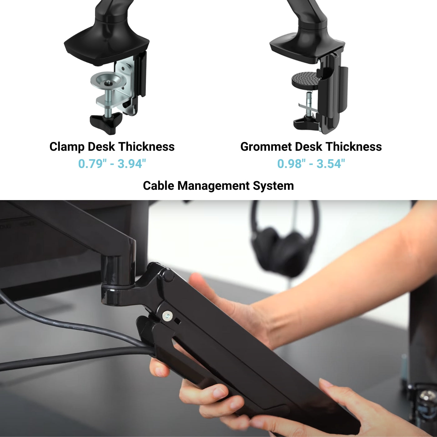 Single Gas Spring Arm Monitor Stand For Standing Desks – Progressive ...
