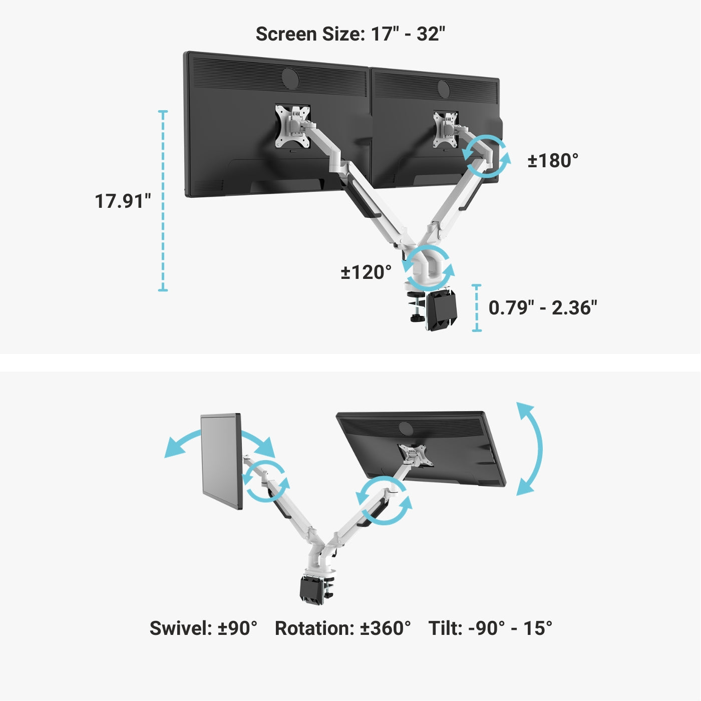 Dual Space-Saving Gas Spring for Standing Desks – Progressive Desk - Canada