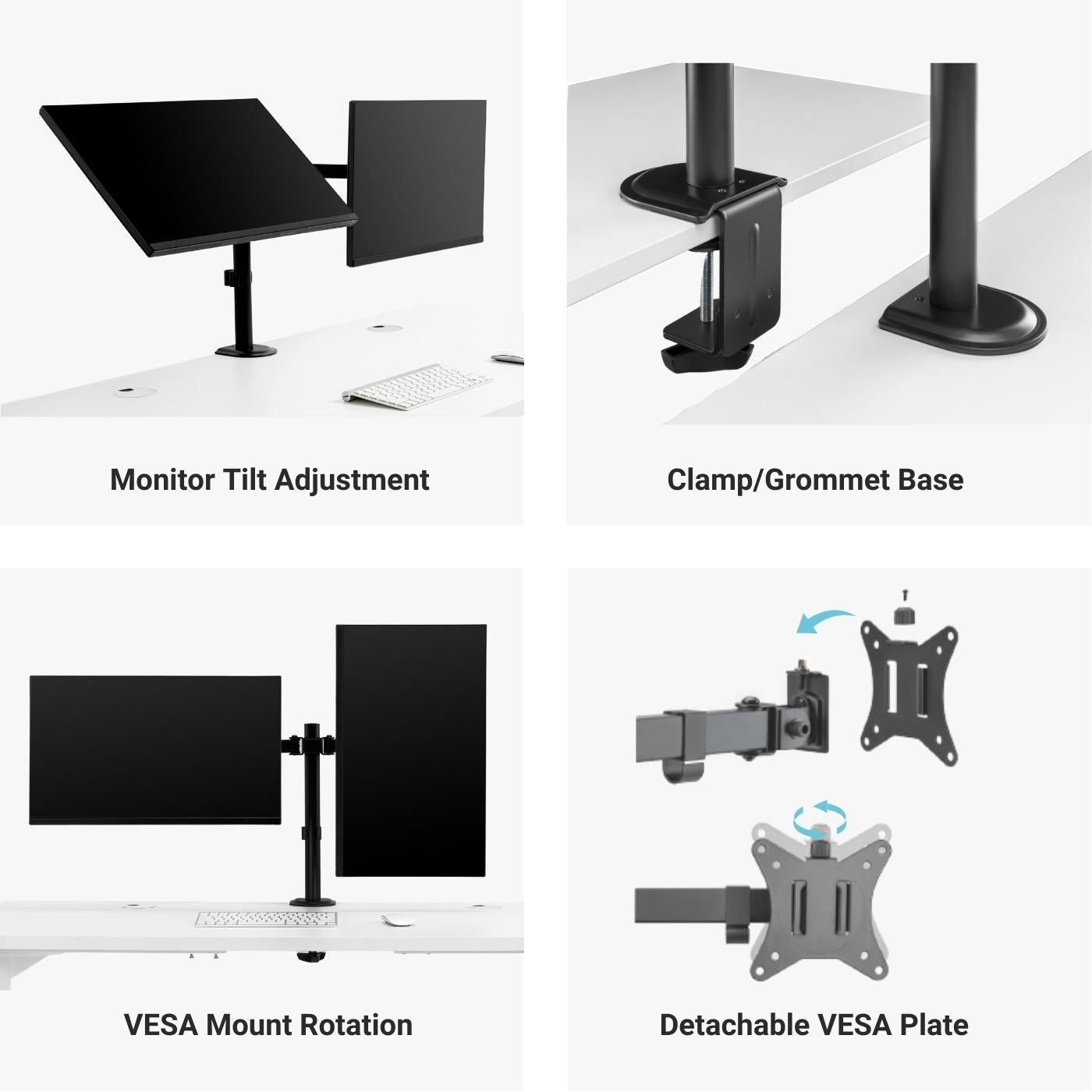 Dual Monitor Arm DM-04-2 – Progressive Desk - Canada