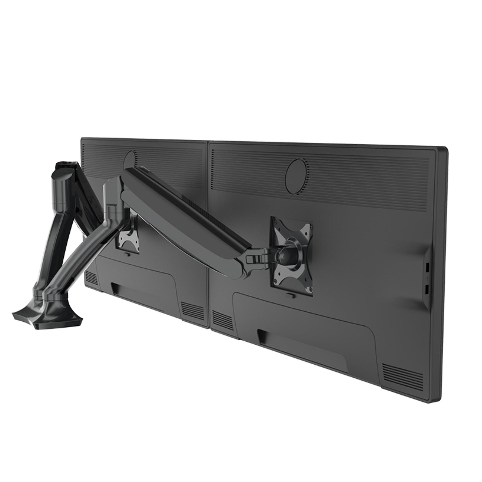 Dual Arm Gas Spring Monitor Stand For Standing Desks – Progressive Desk ...