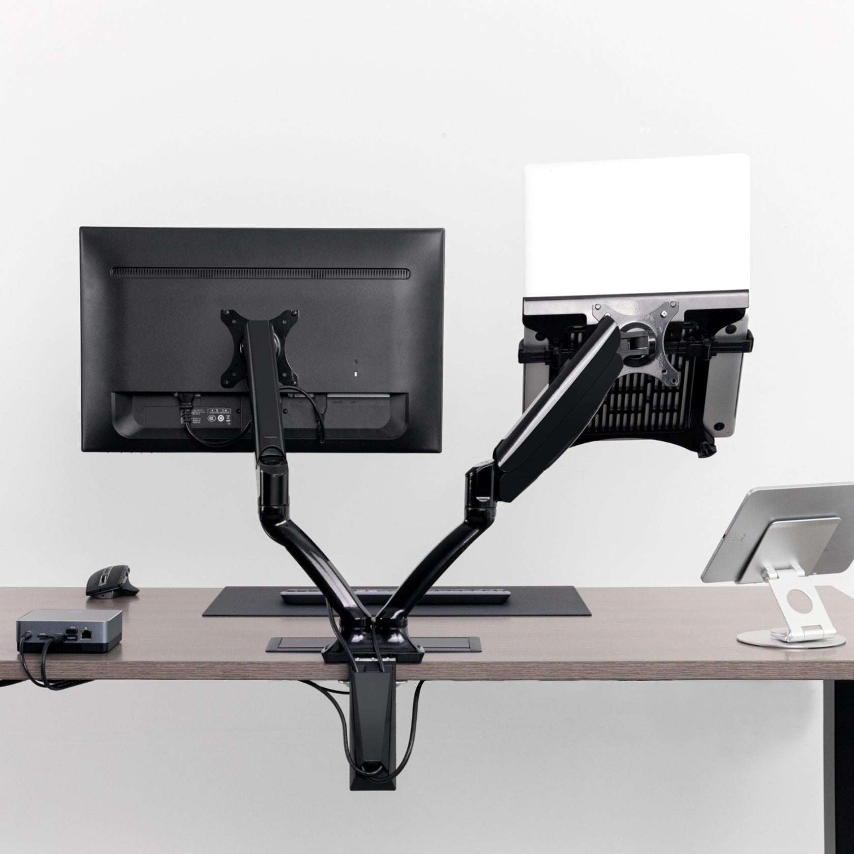Dual Arm Gas Spring Monitor Stand For Standing Desks – Progressive Desk ...
